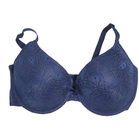 Delta Burke | Intimates & Sleepwear | Delta Burke Dark Blue Lace Bra ...